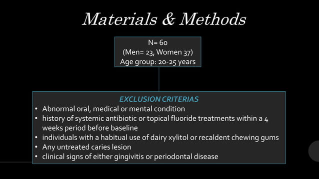 Journal Club The Effect Of Two Types Chewing Gum Containing Casein Phosphopeptide Amorphous