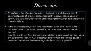 JOURNAL CLUB: The effect of two types chewing gum containing casein ...
