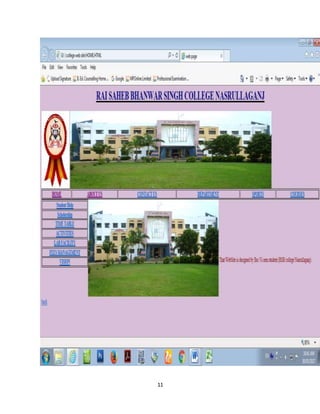 College Web Site HTML PROJECT | DOCX