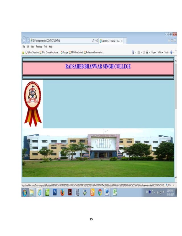 College Web Site HTML PROJECT