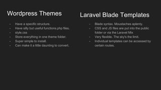 Converting WordPress theme into Laravel (for Laratalks 10) | PPT