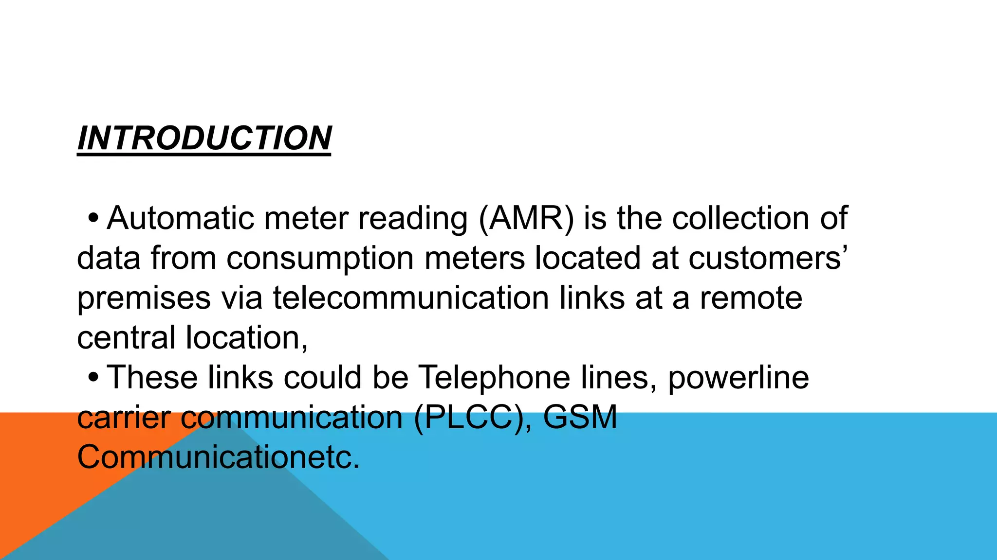 Automatic Energy Meter Reading Ppt