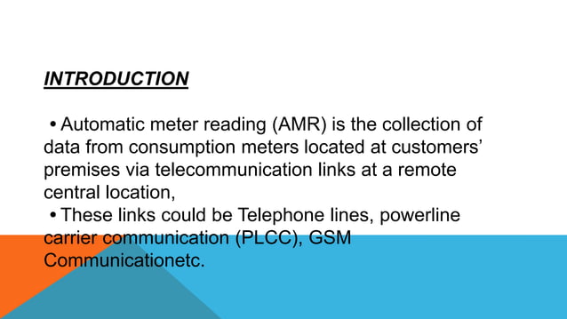 Automatic energy meter reading | PPT