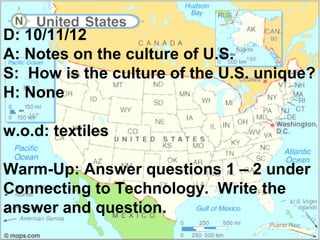 US Culture | PPT