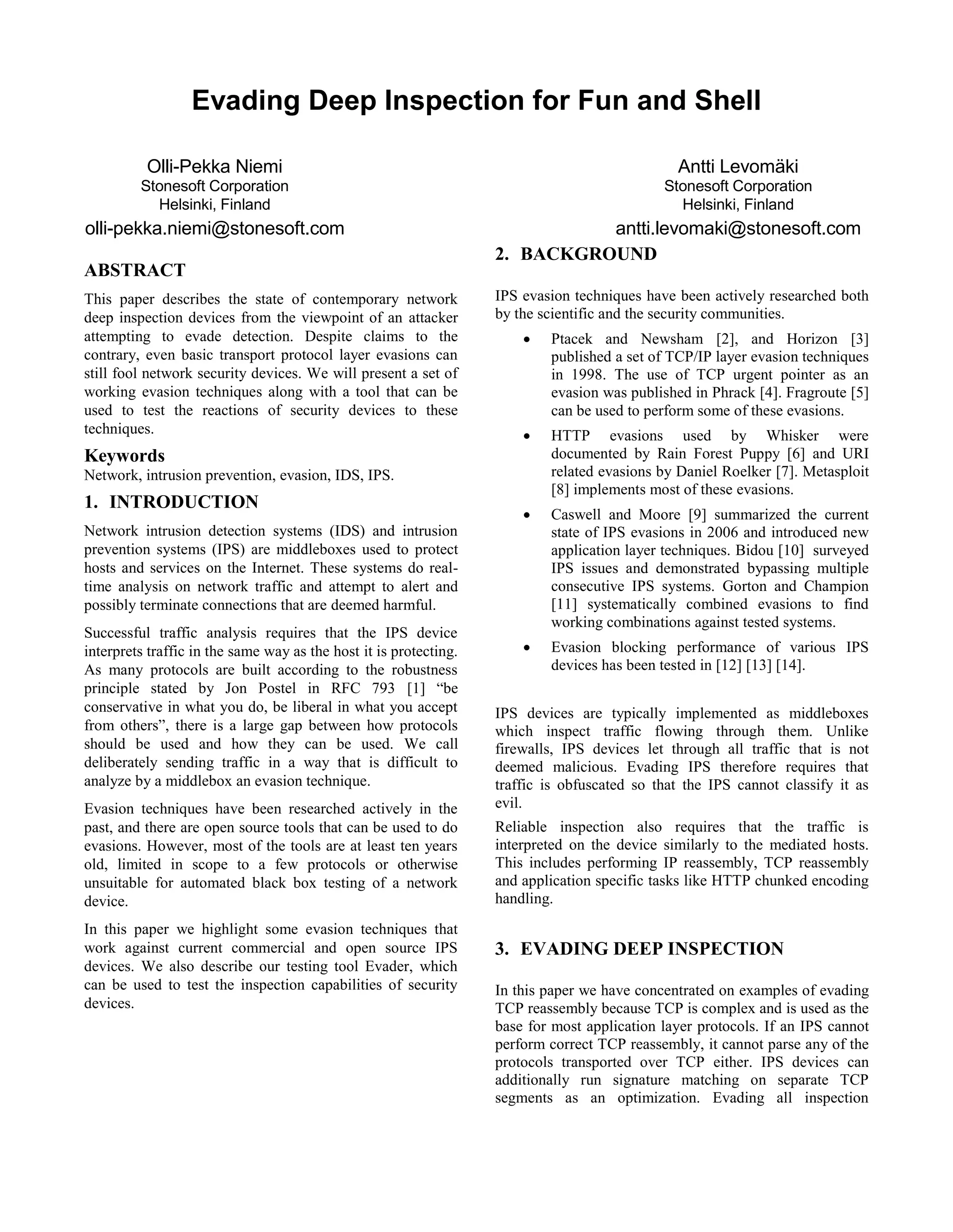 Us 13-opi-evading-deep-inspection-for-fun-and-shell-wp | PDF