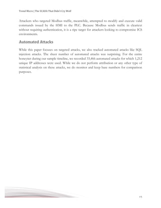 The SCADA That Didn't Cry Wolf - Kyle Wilhoit | PDF