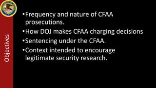 DoJ guidelines for CFAA hacker prosecutions | PDF | Crime & Harmful ...