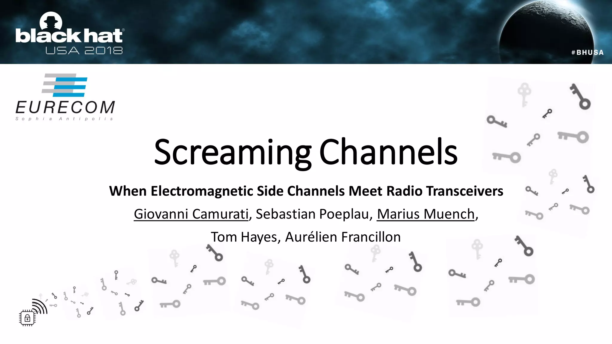 Screaming Channels: When Electromagnetic Side Channels Meet Radio ...