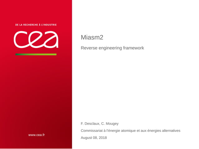 Miasm: Reverse Engineering Framework | PPT
