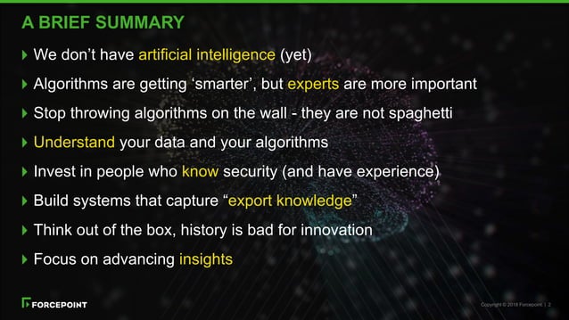 AI & ML in Cyber Security - Why Algorithms are Dangerous | PPT