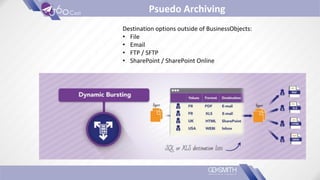 Business Objects Archiving with 360Suite | PDF
