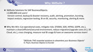Business Objects Archiving with 360Suite | PDF