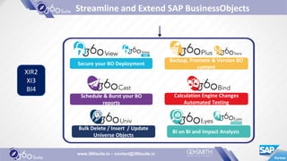 Business Objects Archiving with 360Suite | PDF