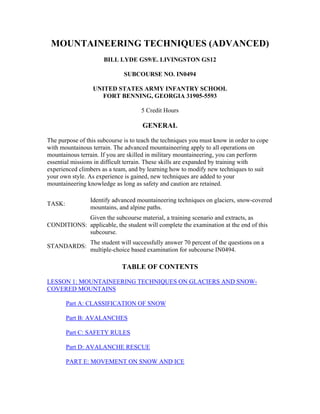 course-mountaineering-techniques-advanced | PDF