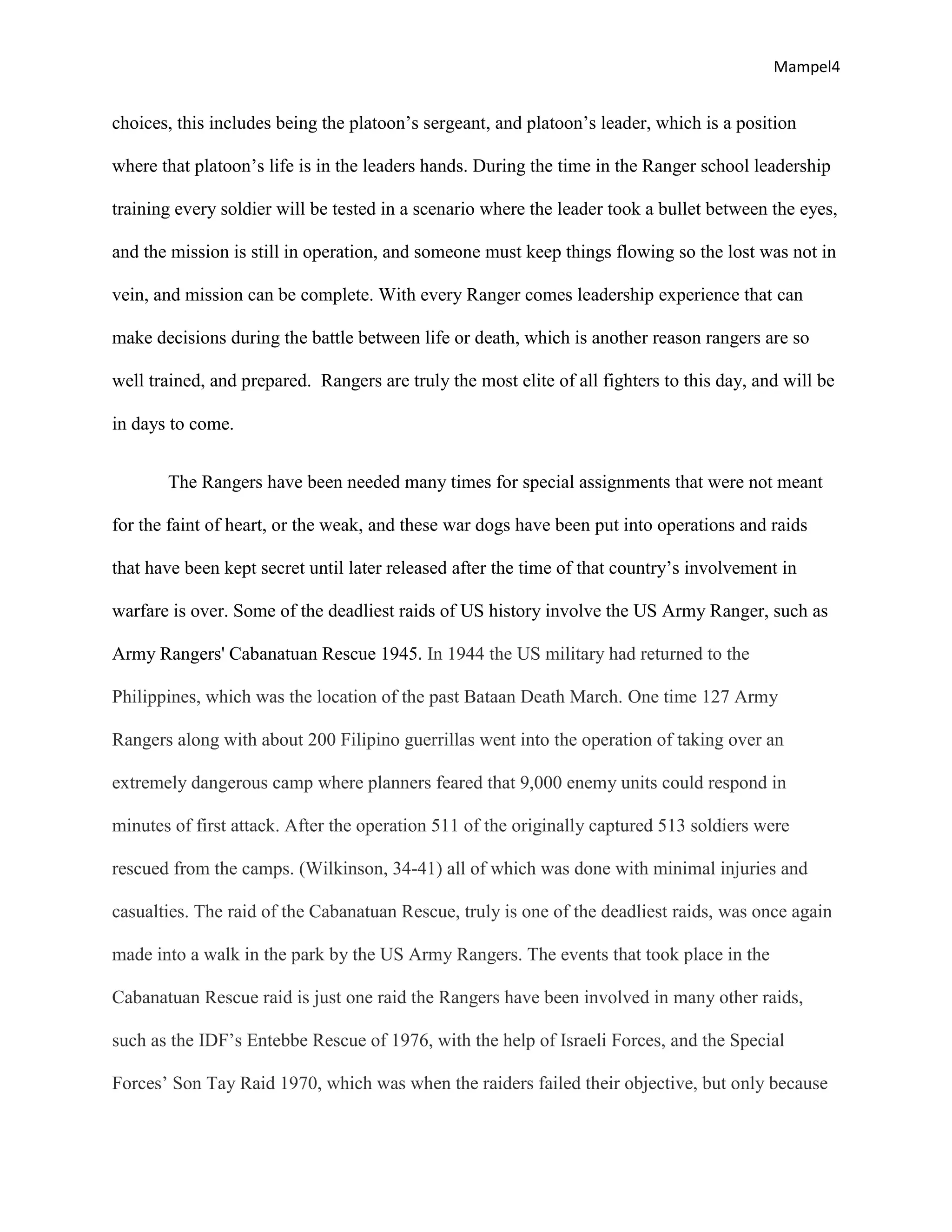 Us. army ranger | DOCX