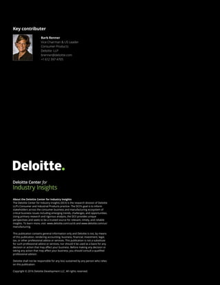 2017 Consumer Products Industry Outlook by DELOITTE | PDF