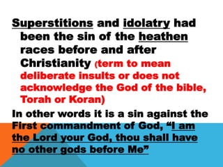 The Fallacy of Superstition and Idolatry -Part 1 | PPTX