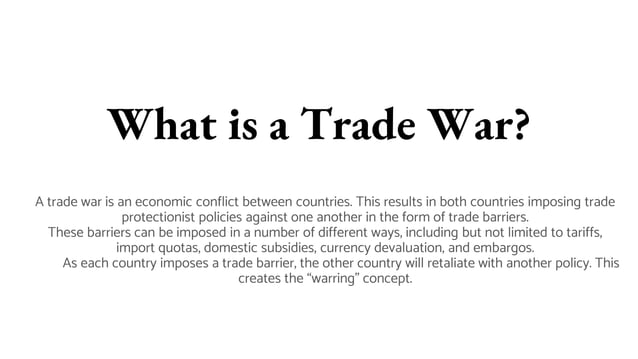 US-China Trade War | PPTX