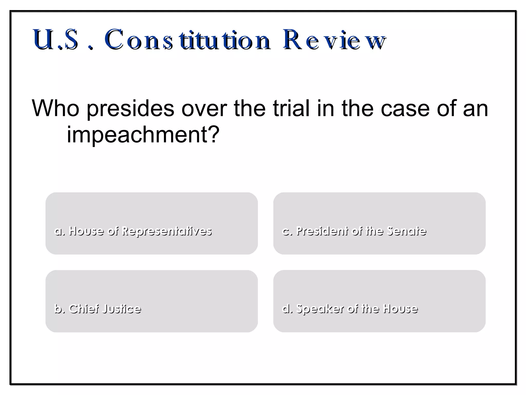 U.S. Constitution Review | PPT
