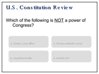 U.S. Constitution Review | PPT