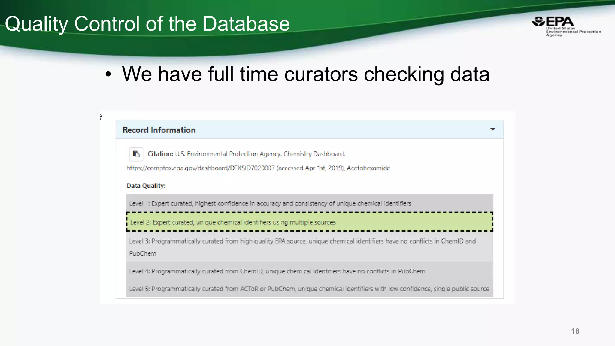 US-EPA Chemicals Dashboard – an integrated data hub for environmental ...