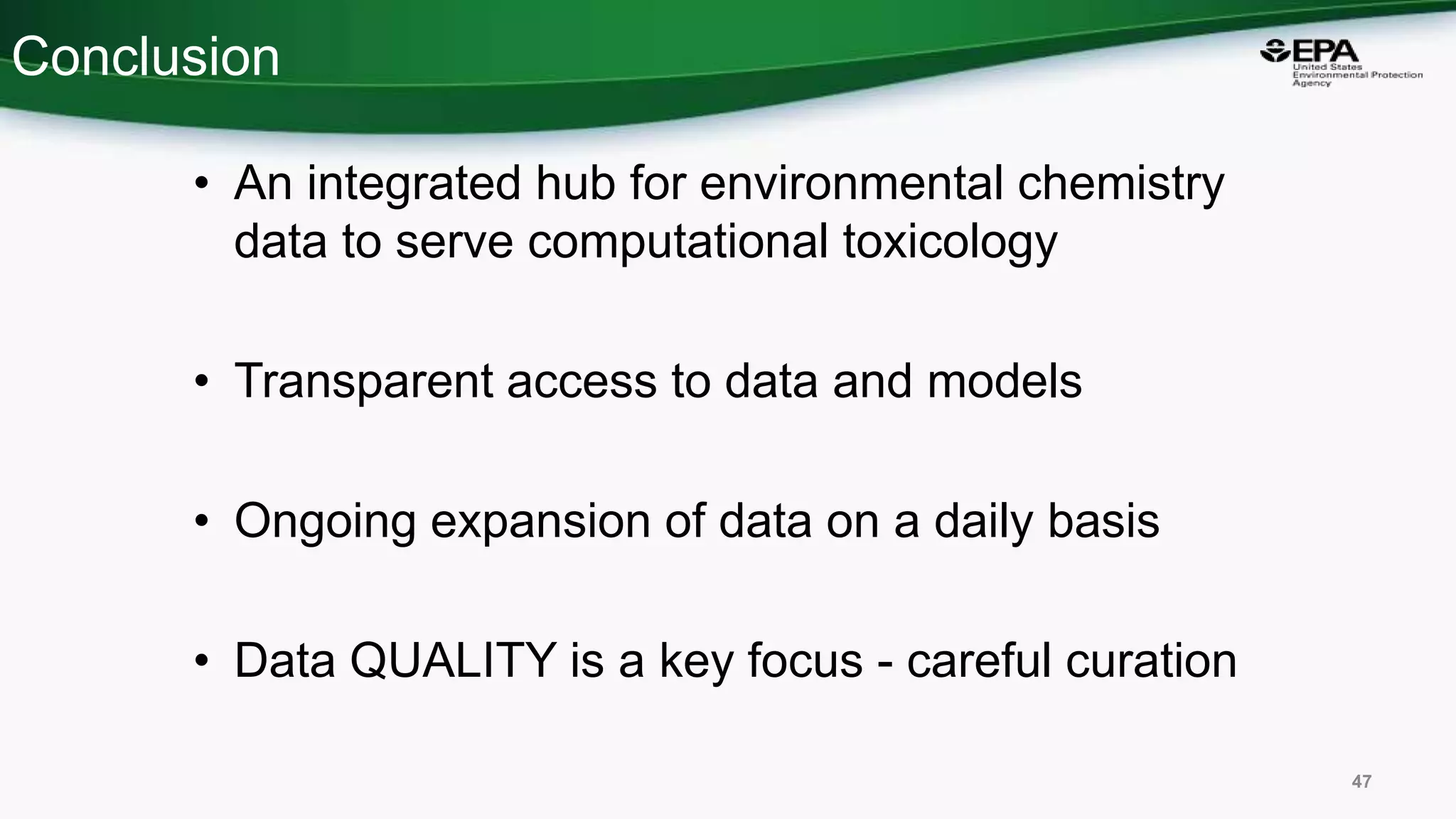 US-EPA Chemicals Dashboard – an integrated data hub for environmental ...