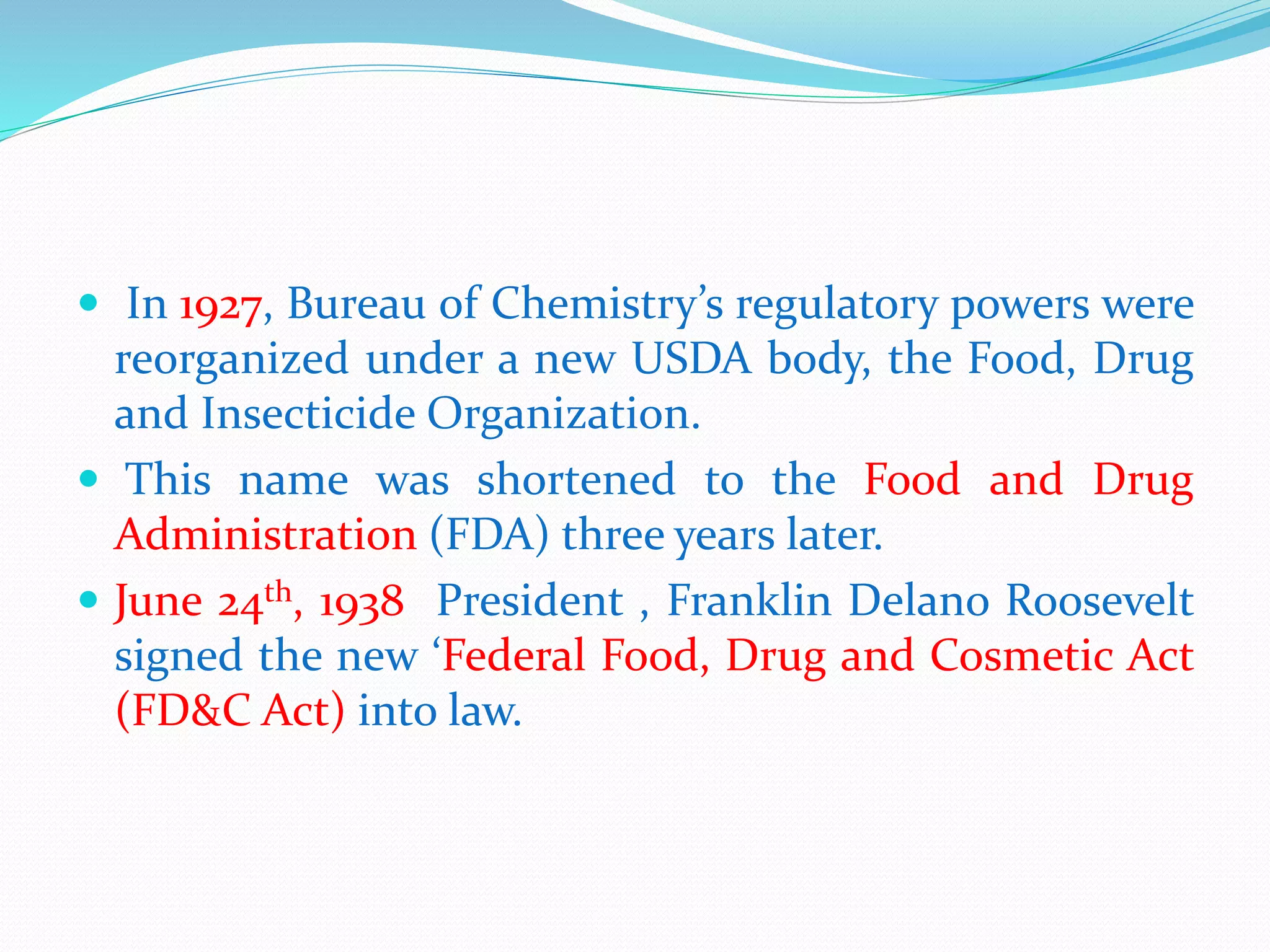 US - FDA Regulatory Agency Overview. | PPTX