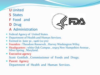 US - FDA Regulatory Agency Overview. | PPTX