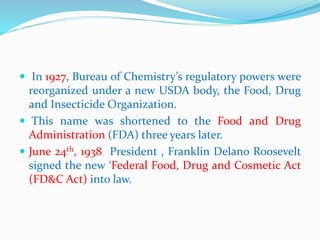 US - FDA Regulatory Agency Overview. | PPTX