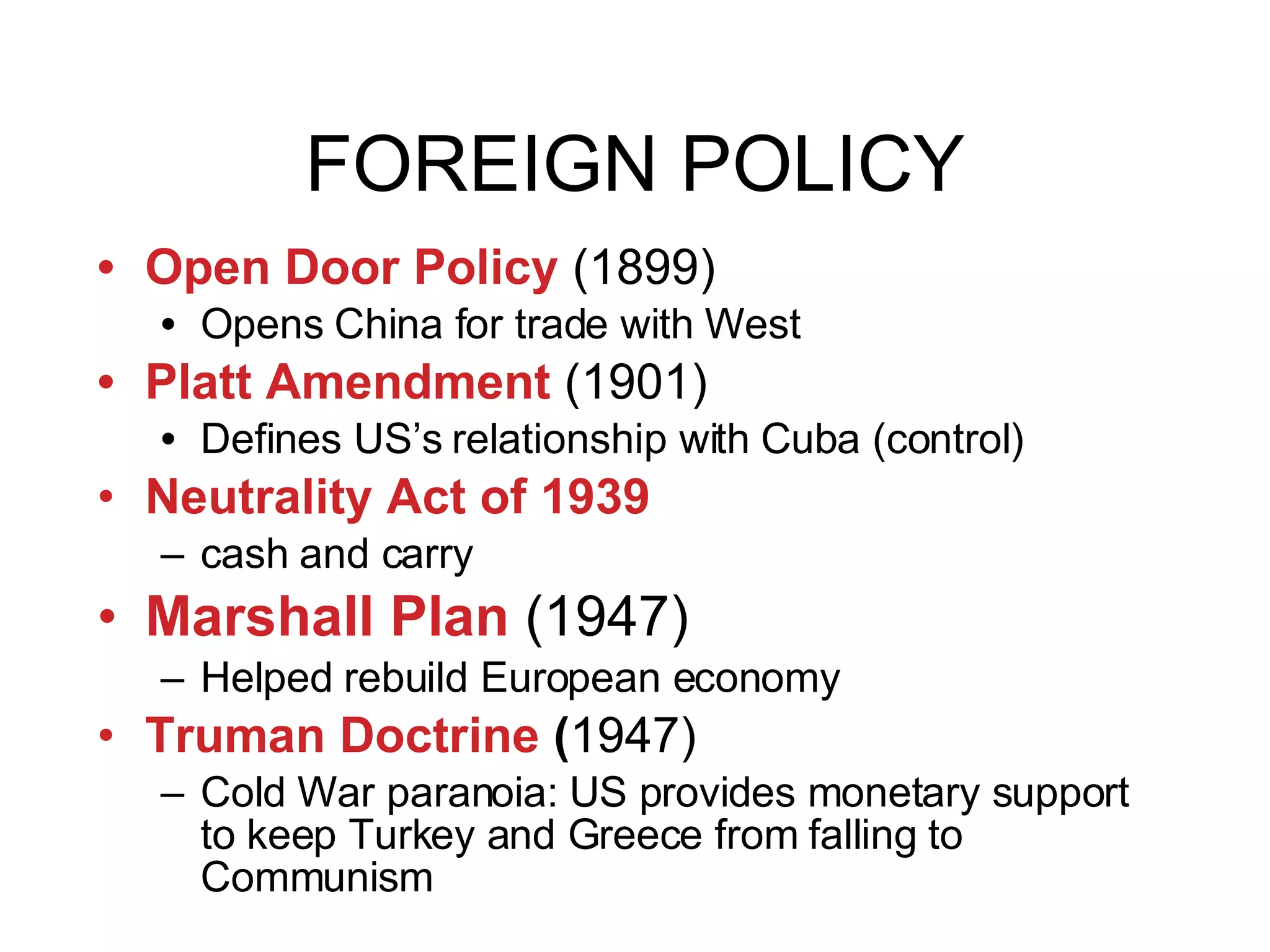 Us Foreign Policy | PPT | Death, Injury, or Military Conflict | Sensitive Topics