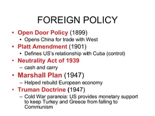Us Foreign Policy 2 | PPT
