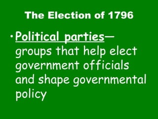 Election Of 1796 Political Parties