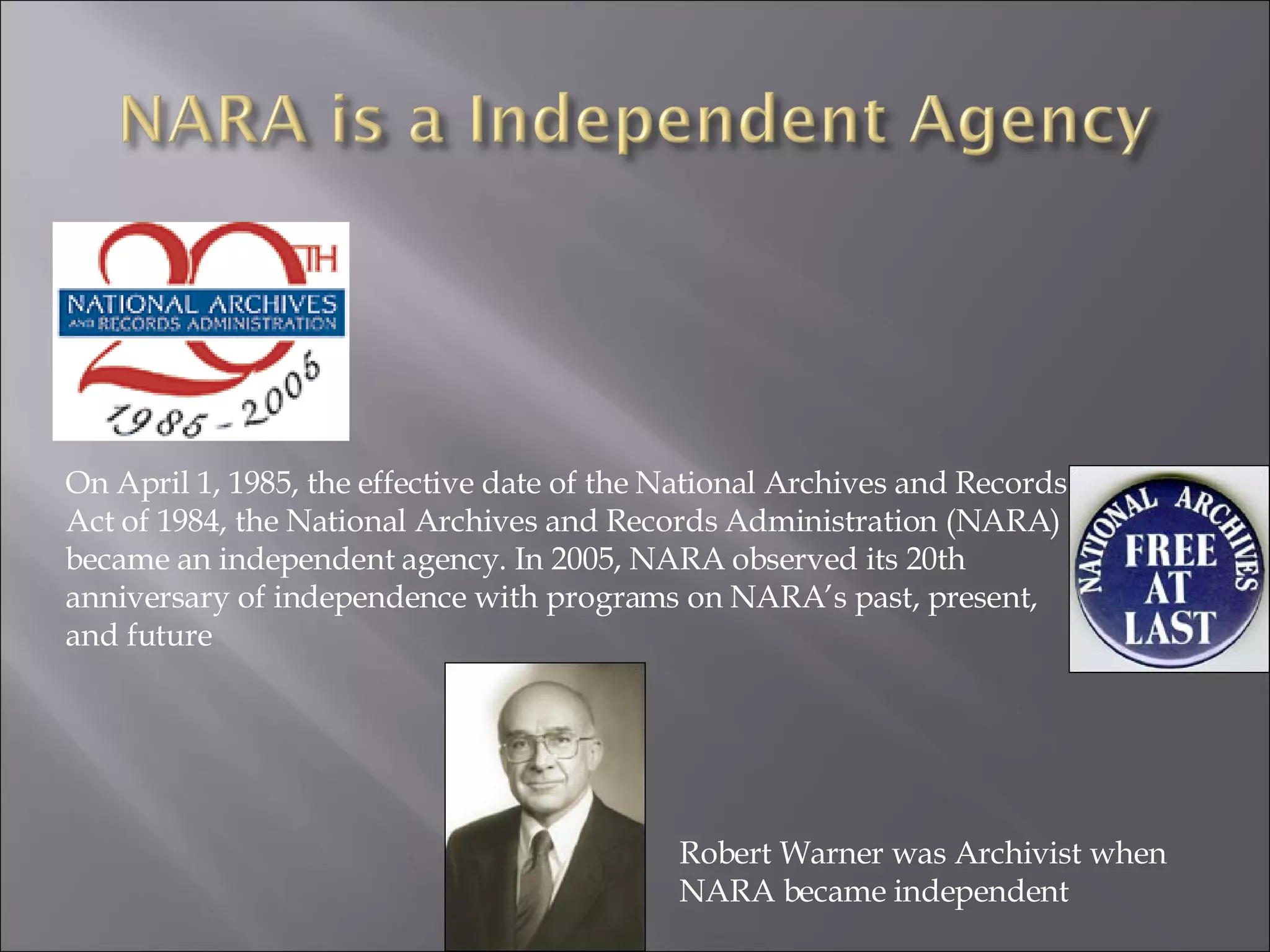 US National Archives and Records Managment | PPT