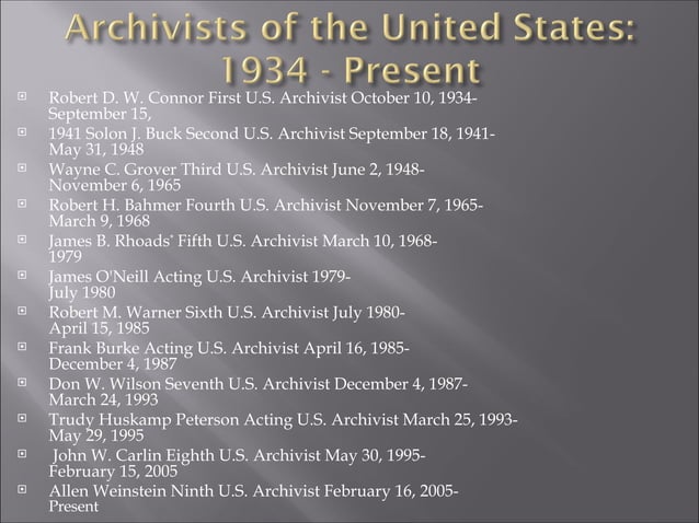 US National Archives and Records Managment | PPT
