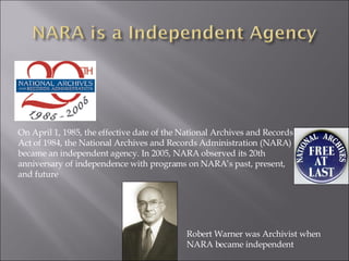 US National Archives and Records Managment | PPT