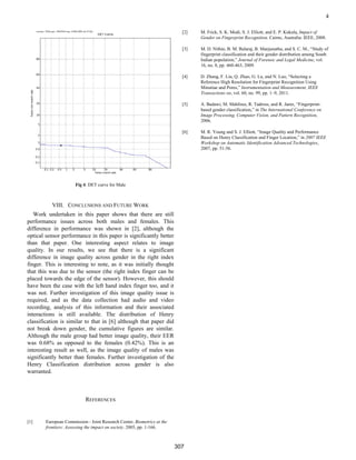 (2011) The Impact of Gender on Image Quality, Henry Classification and Performance on a ...