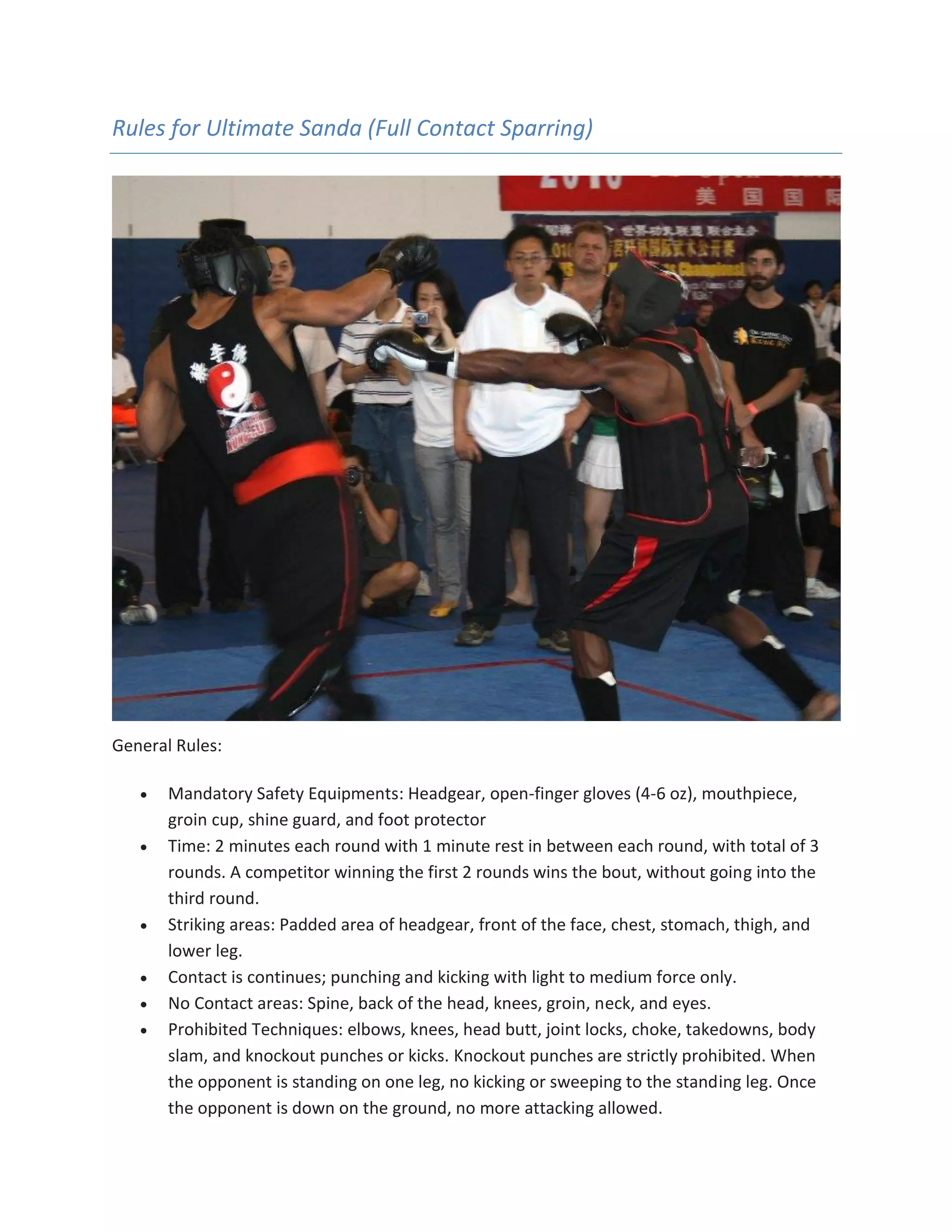 US Open Martial Arts Championship - Rules and Regulations | PDF