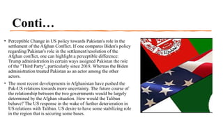 US and Pakistan Relations: A Decisive Factor for National Political ...