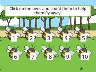 Interactive Counting Game: Find and Count the Bees Behind Objects | PPT