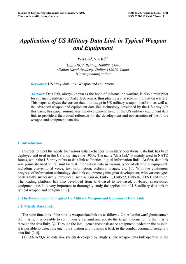 US Weapon datalinks in the Navy while cruising | PDF