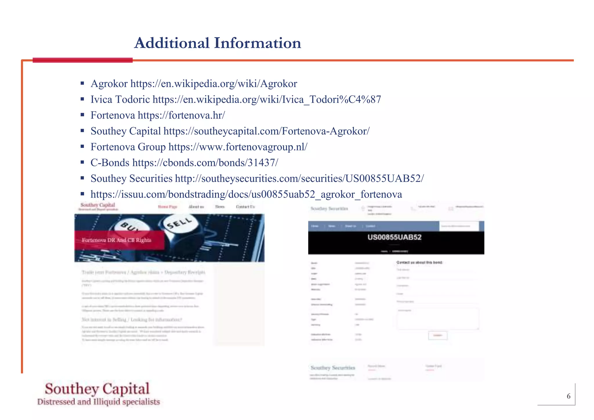 Us00855uab52 agrokor fortenova | PPT | Stocks and Bonds | Personal Investing