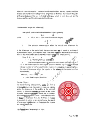 unit2 interference & diffraction | PDF