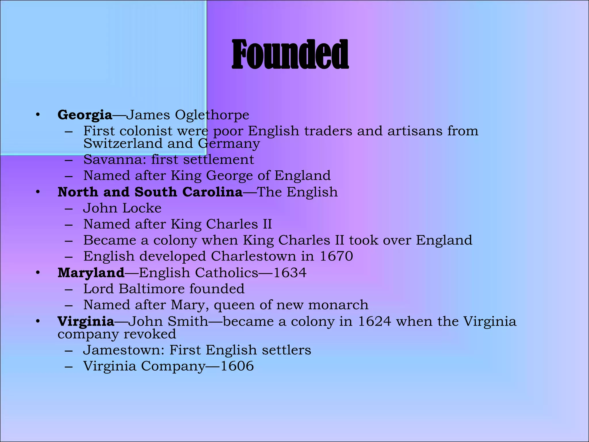 Us.1.British American Colonial Project | PPT