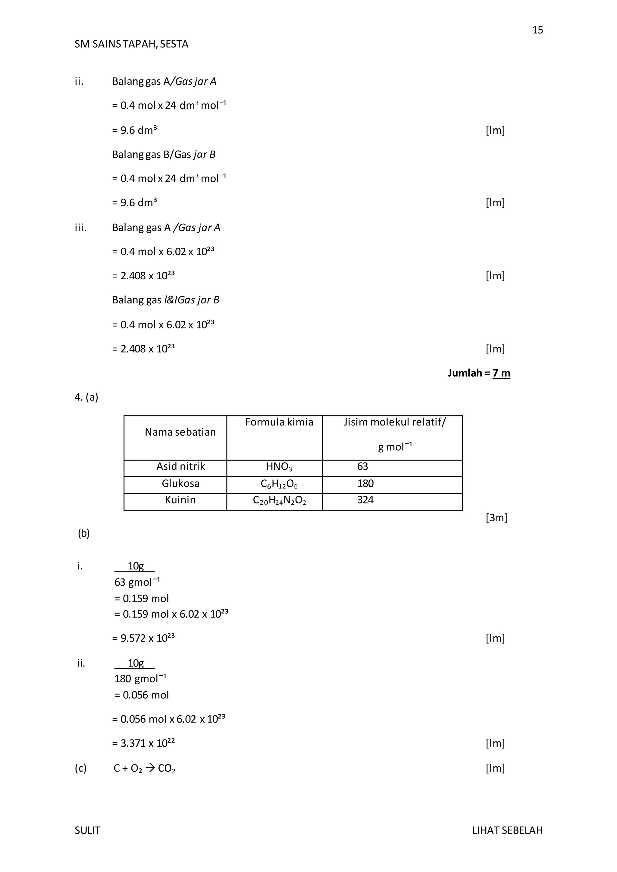 Ujian Selaras1 Kimia Form 4 2015 | PDF