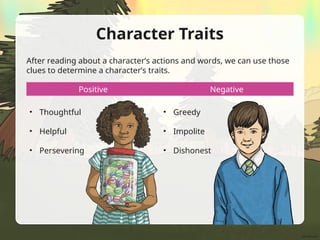 Understanding Characters in Stories: Types, Traits, and Development | PPT