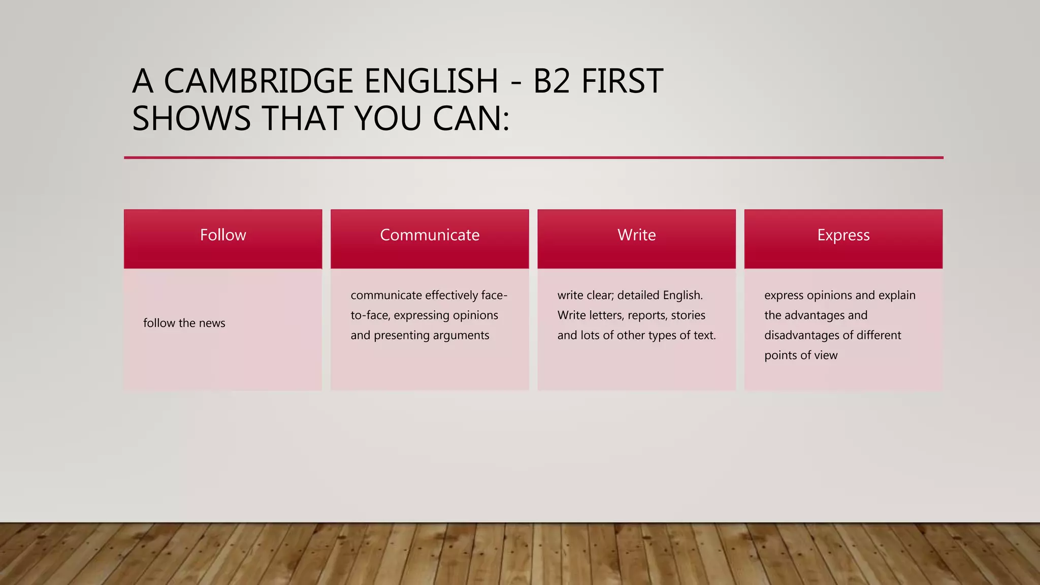 B2 first for schools - why take it | PPTX