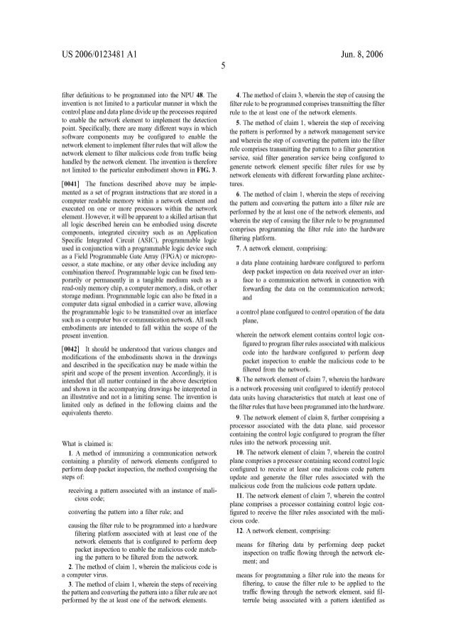 Method And Apparatus For Network Immunization