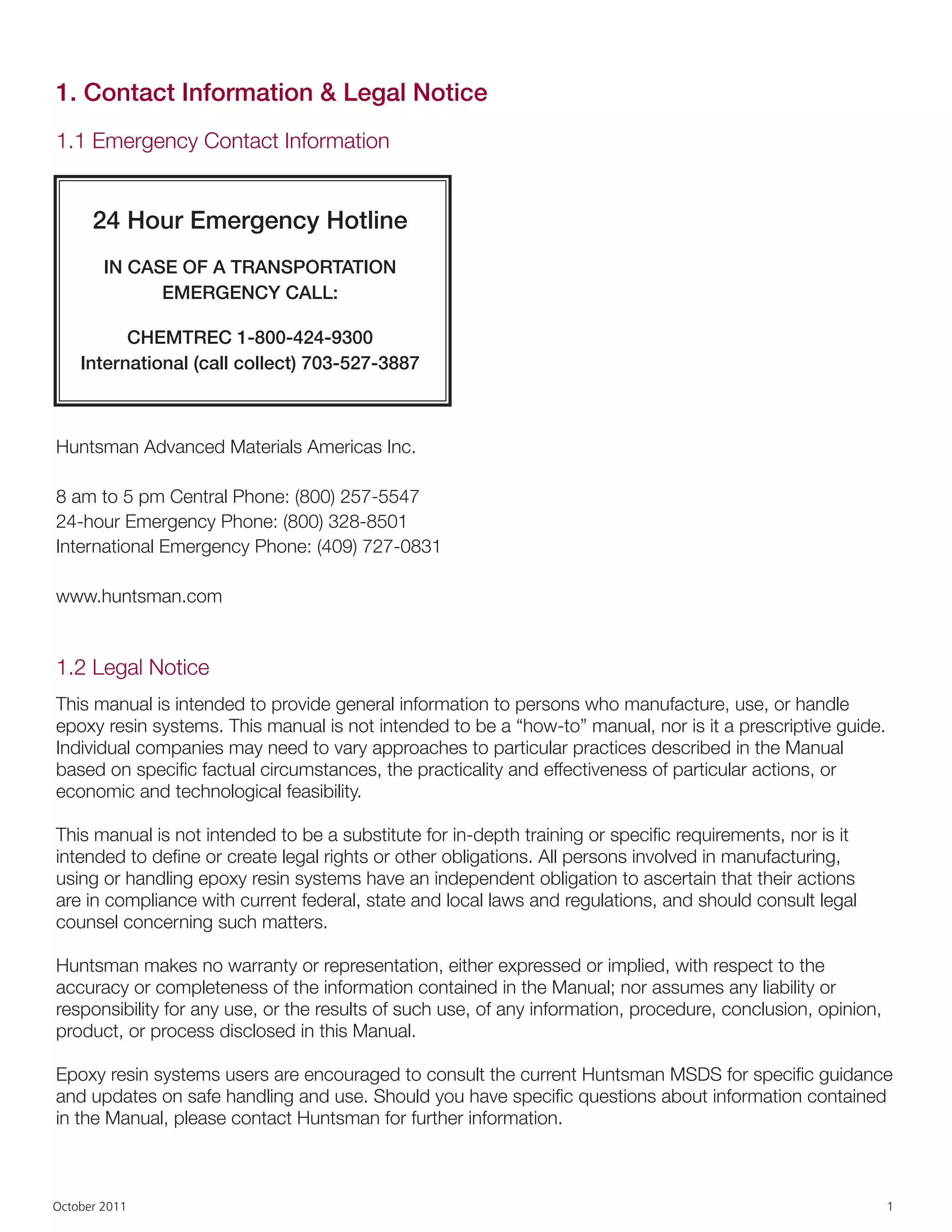 2011 Epoxy Safe Handling Guide | PDF