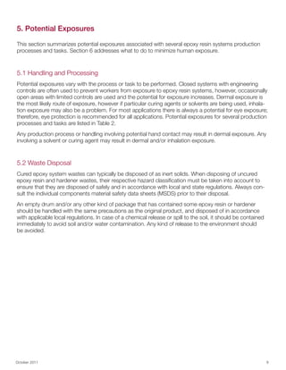 2011 Epoxy Safe Handling Guide | PDF
