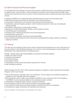 2011 Epoxy Safe Handling Guide | PDF